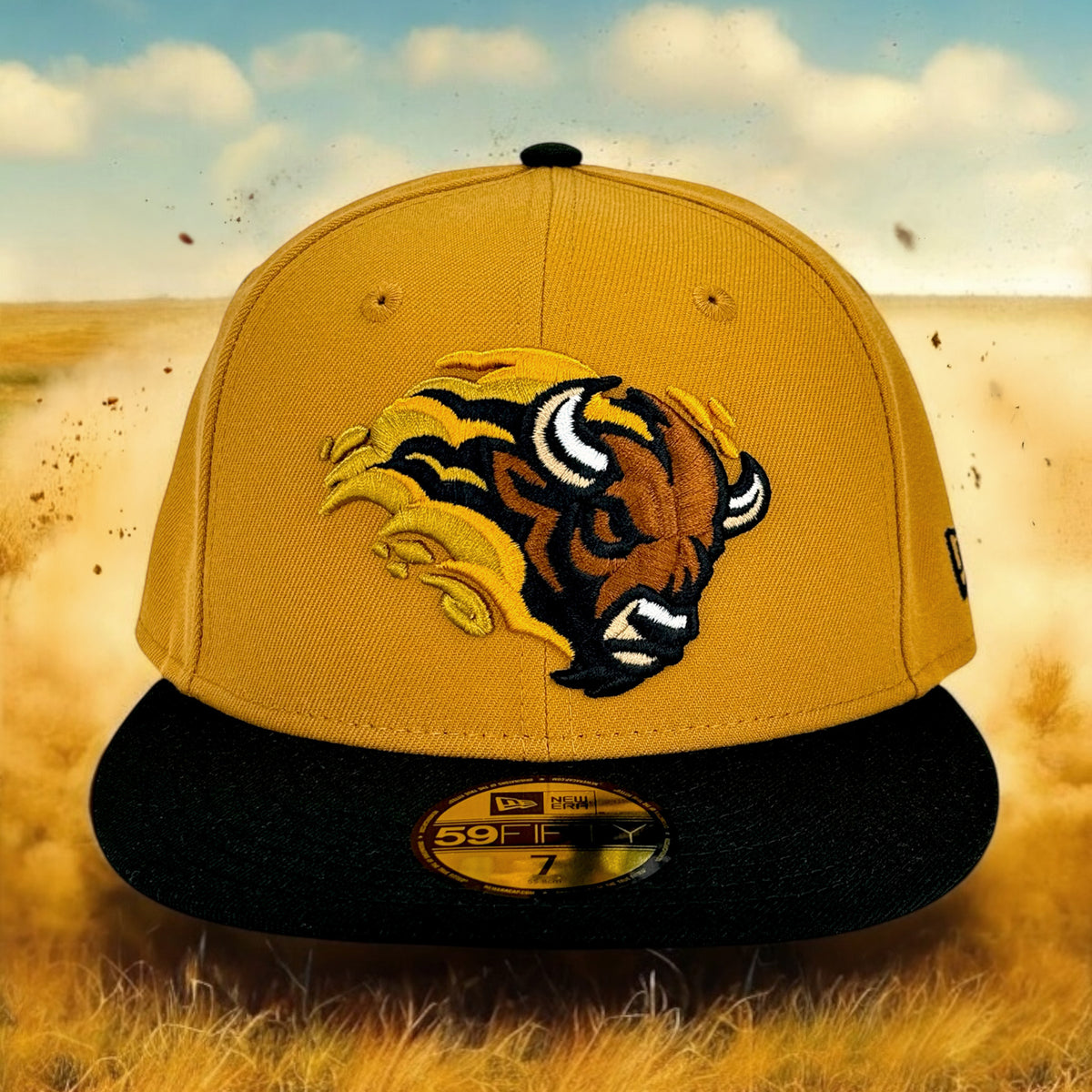 Bison - Panama Tan & Black New Era 59Fifty – Noble North Co.