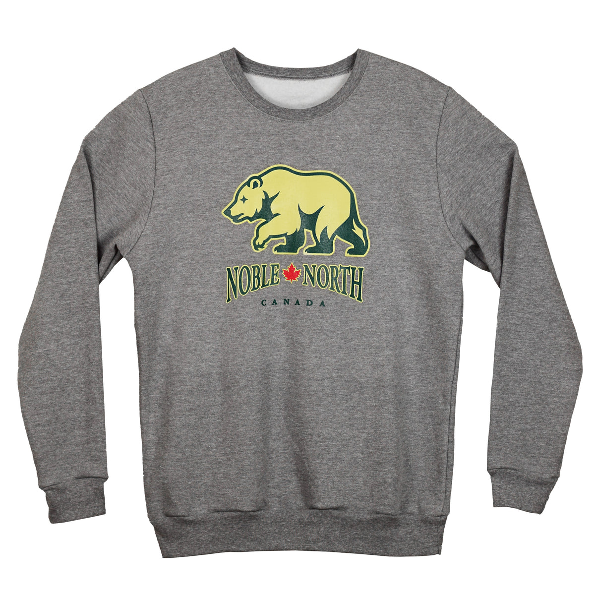 Bear Explorer - Grey Heather Crewneck Sweater – Noble North Co.